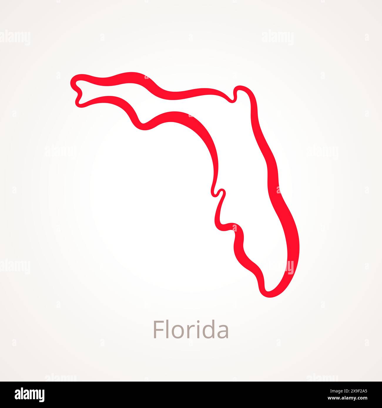 Florida map Stock Vector Images - Alamy