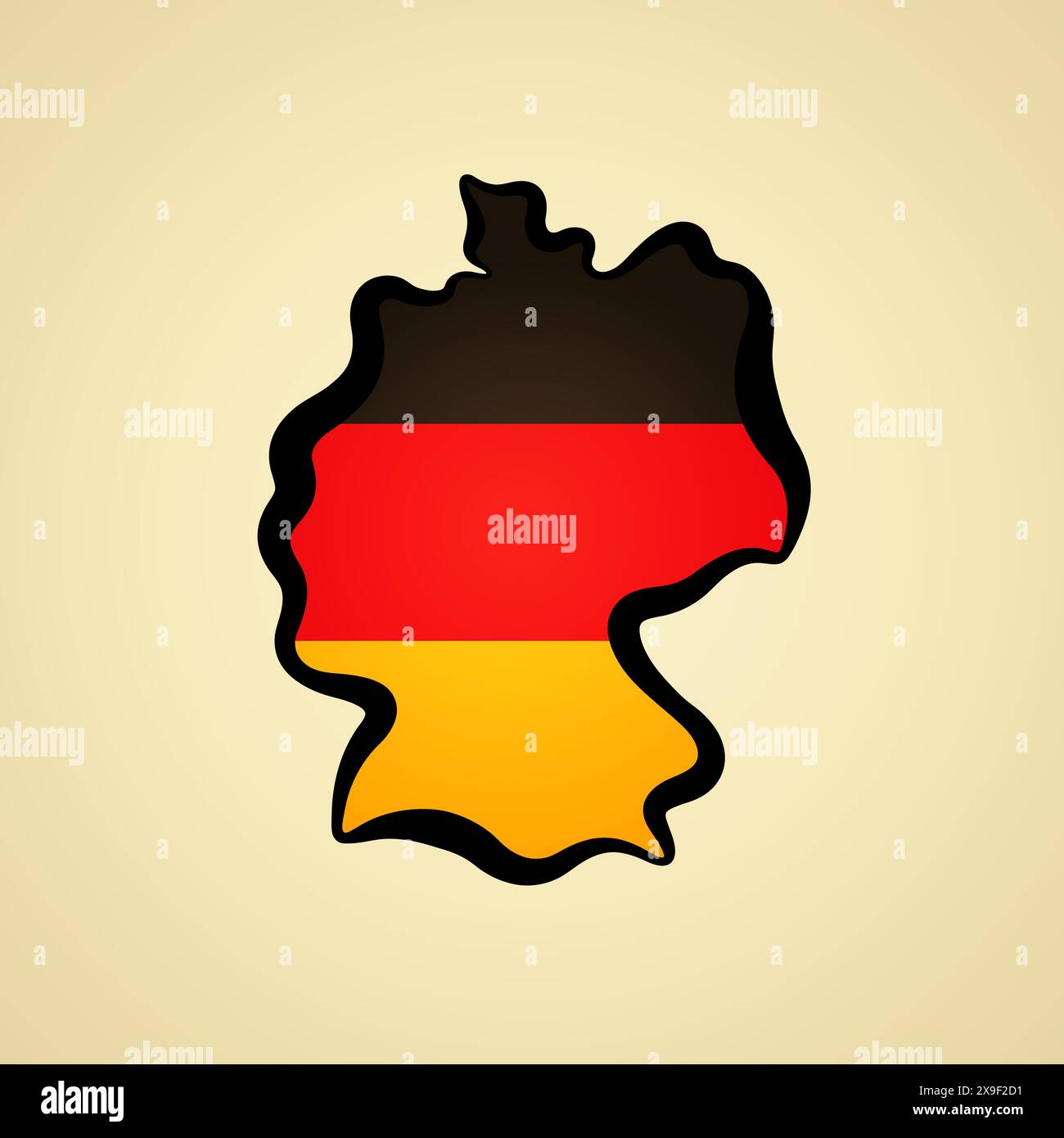 Germany flag outline hi-res stock photography and images - Alamy