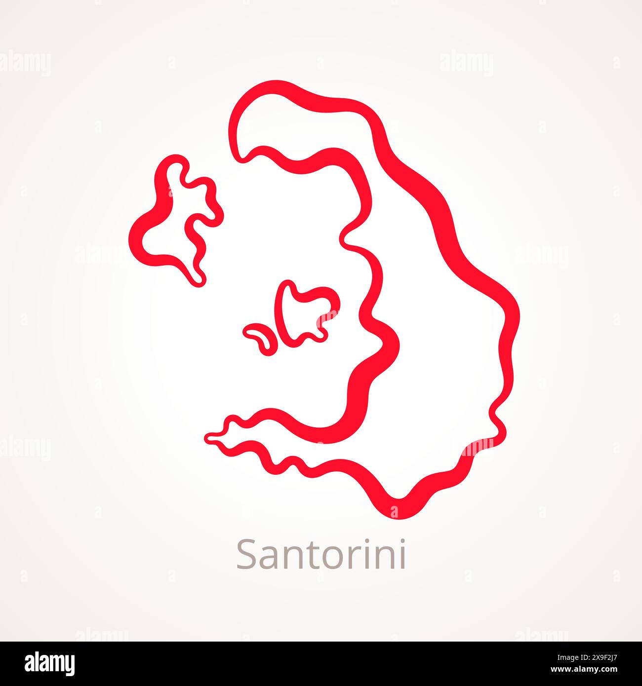 Santorini map hi-res stock photography and images - Alamy