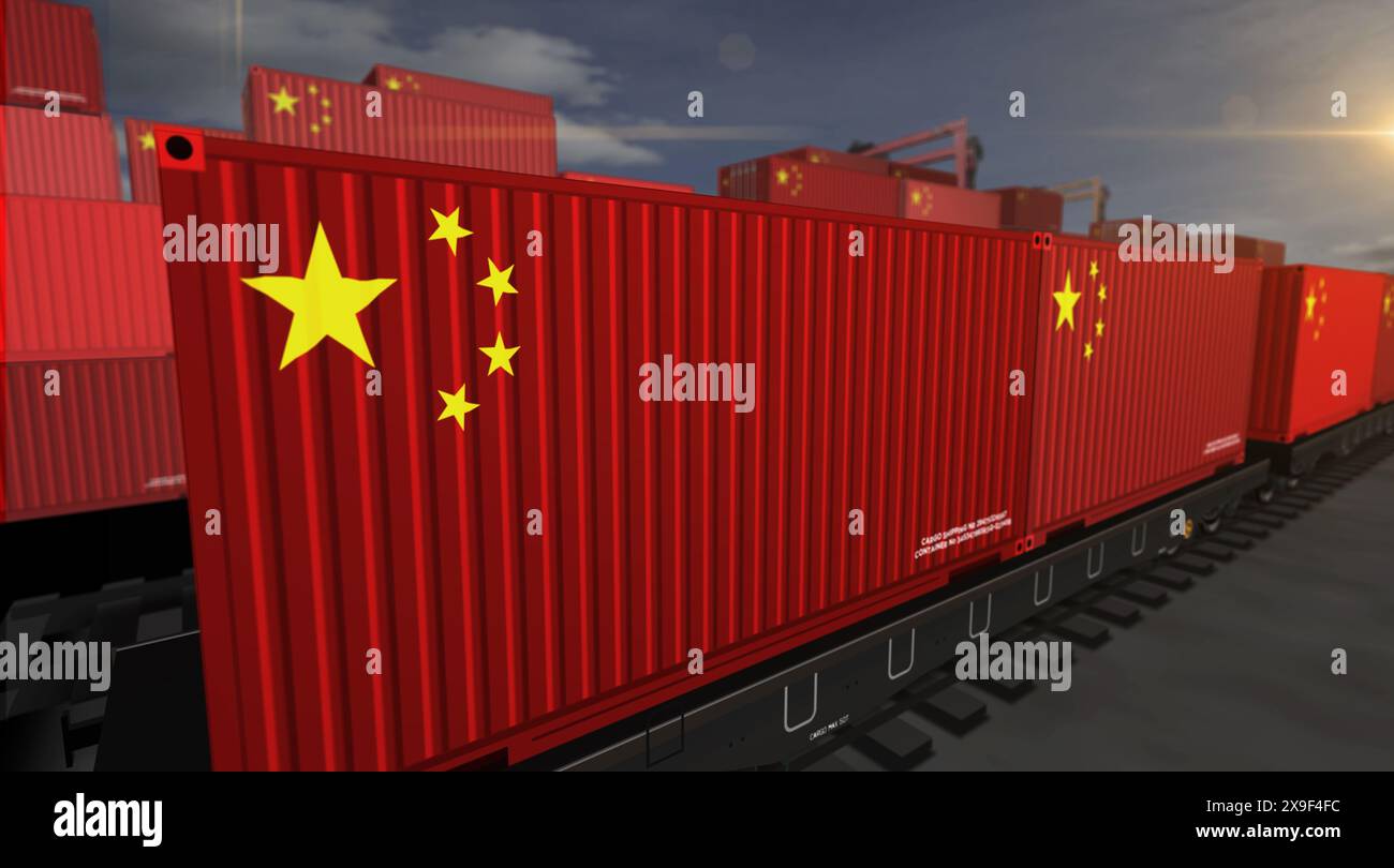 Shipping container rail transport hi-res stock photography and images ...