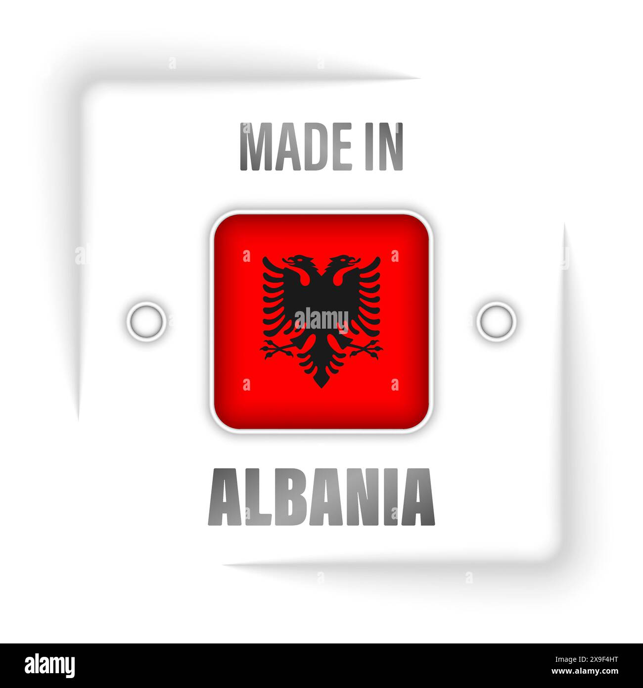 Made in Albania graphic and label. Element of impact for the use you ...