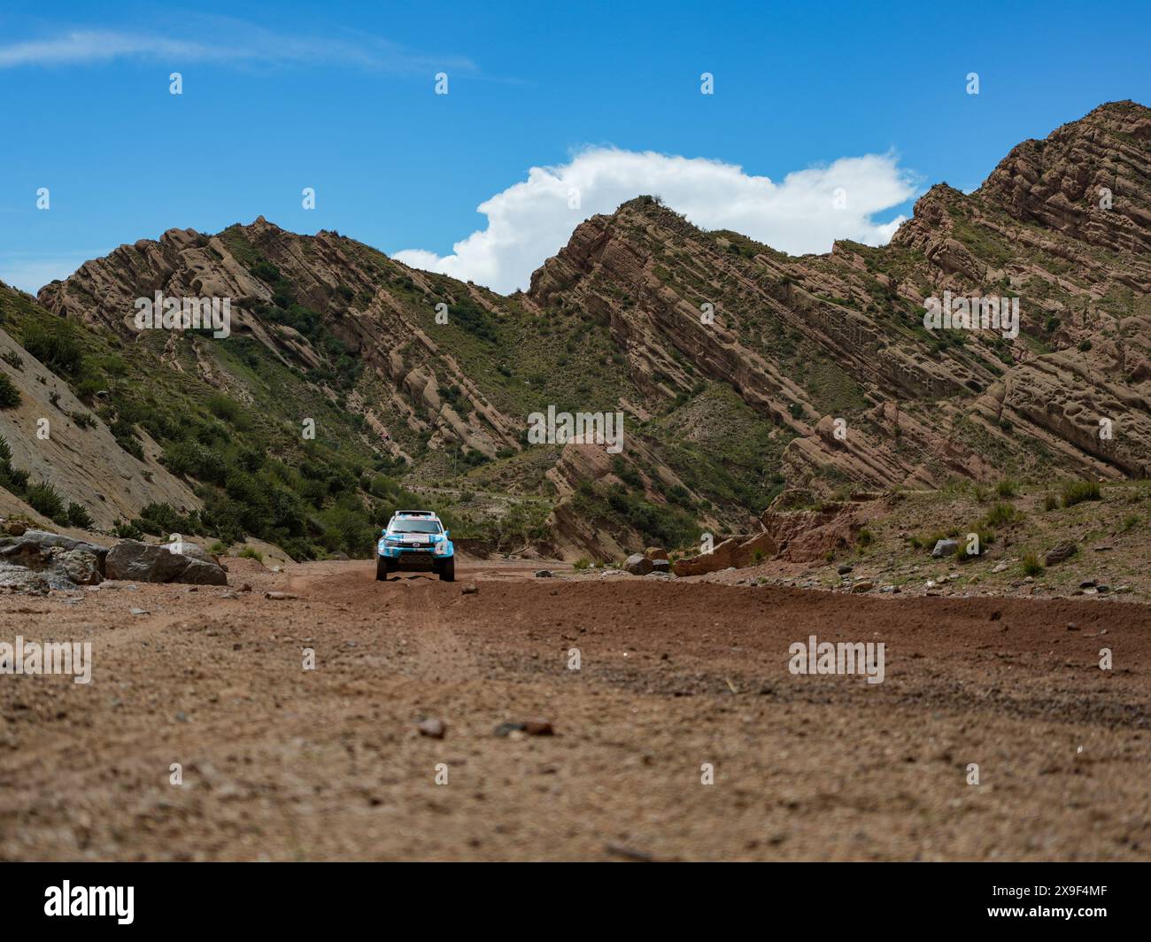 Aksu. 31st May, 2024. Driver Lin Jie and co-driver Yang Ying compete ...
