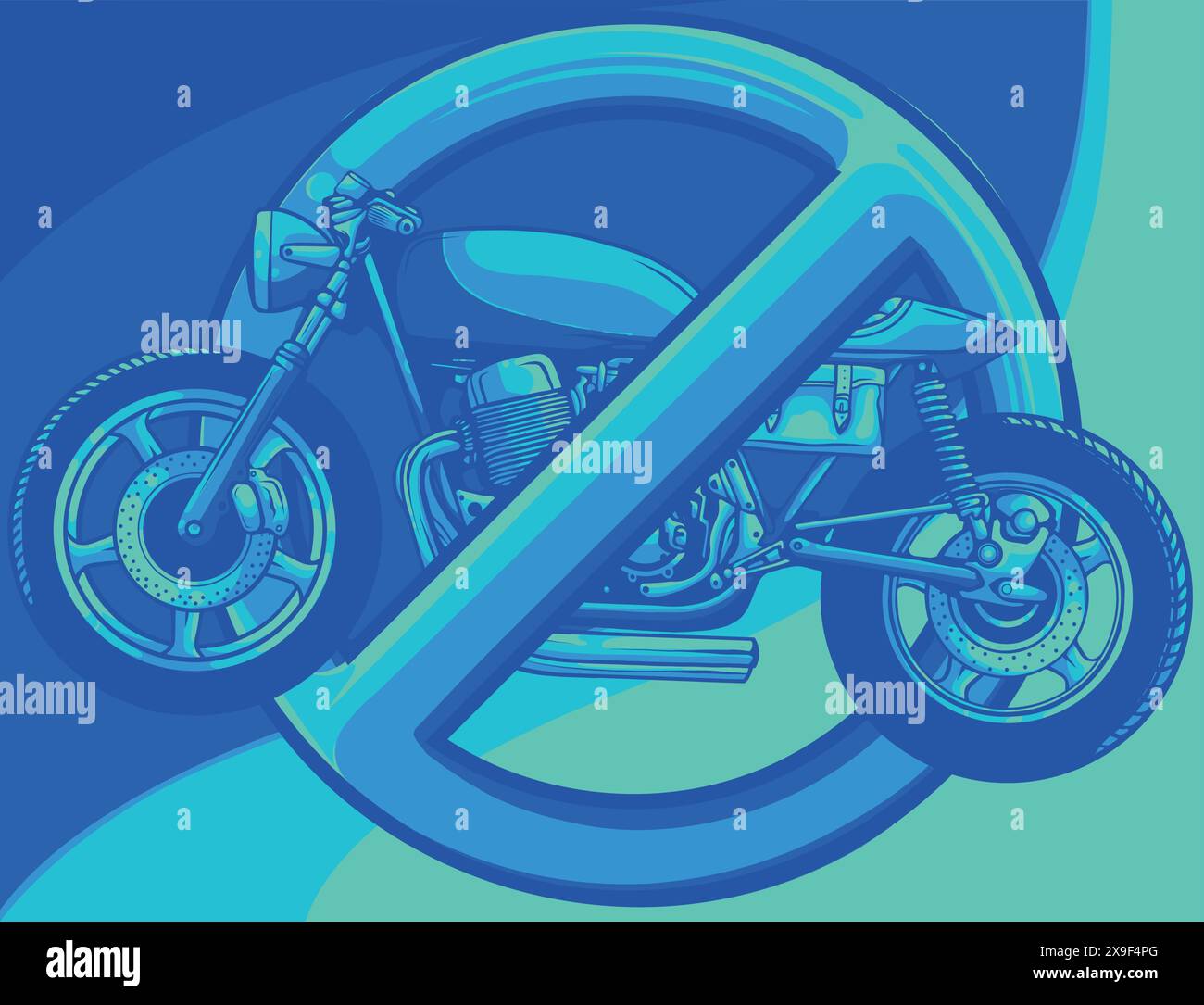 vector illustration of Motorcycle prohibition sign design Stock Vector ...