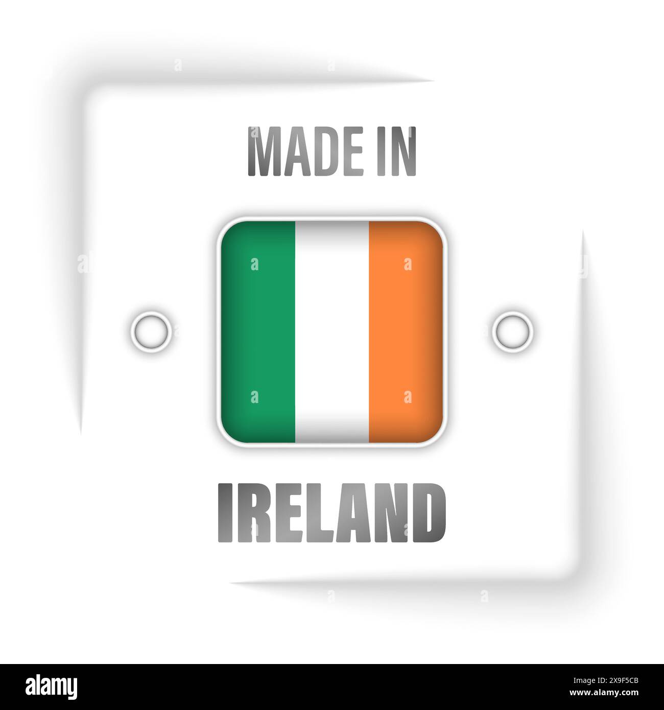 Made in Ireland graphic and label. Element of impact for the use you ...
