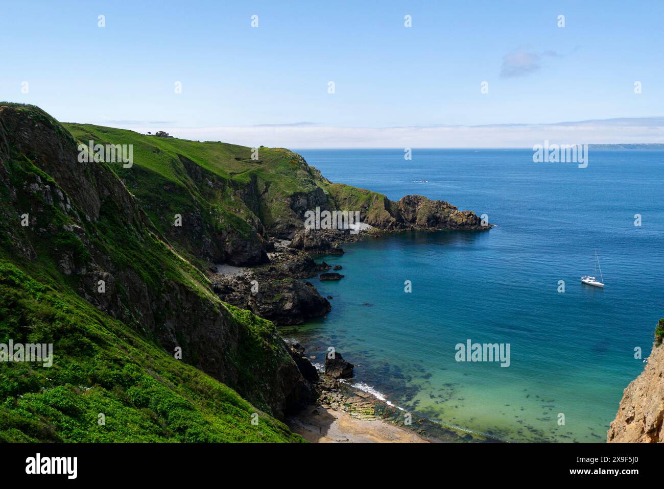Bridge linking big to little sark channel islands hi-res stock ...