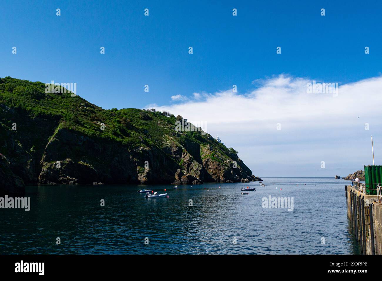 Maseline harbour where ferries land and pick up passengers to Big Sark ...