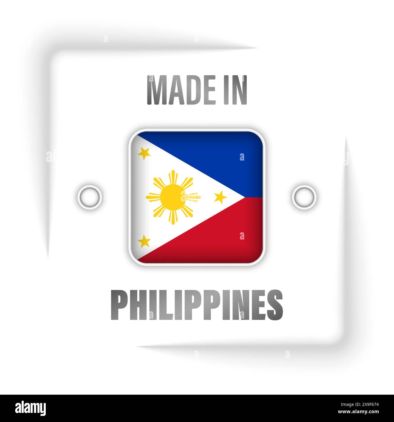Made in Philippines graphic and label. Element of impact for the use ...