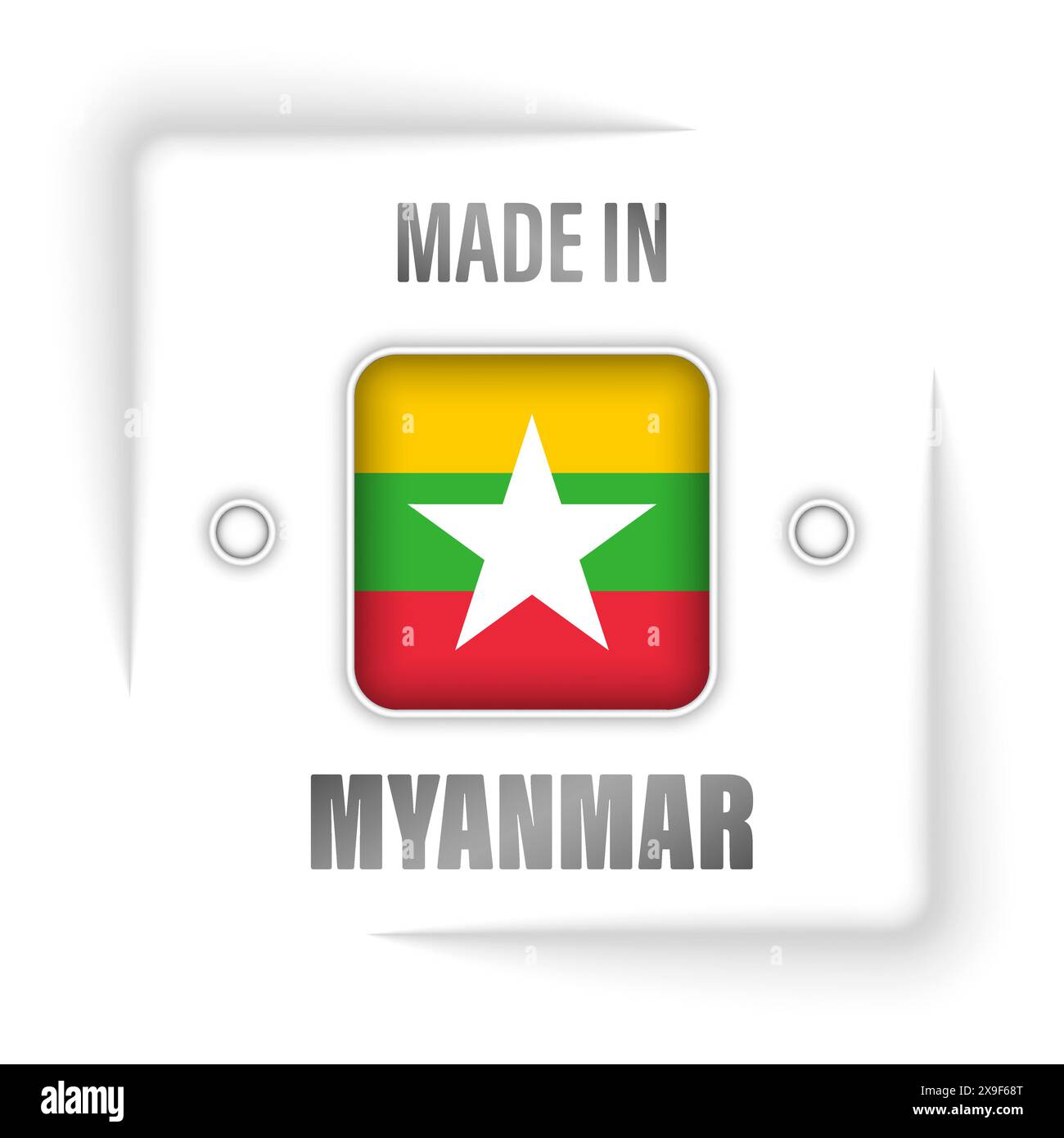 Made in Myanmar graphic and label. Element of impact for the use you ...