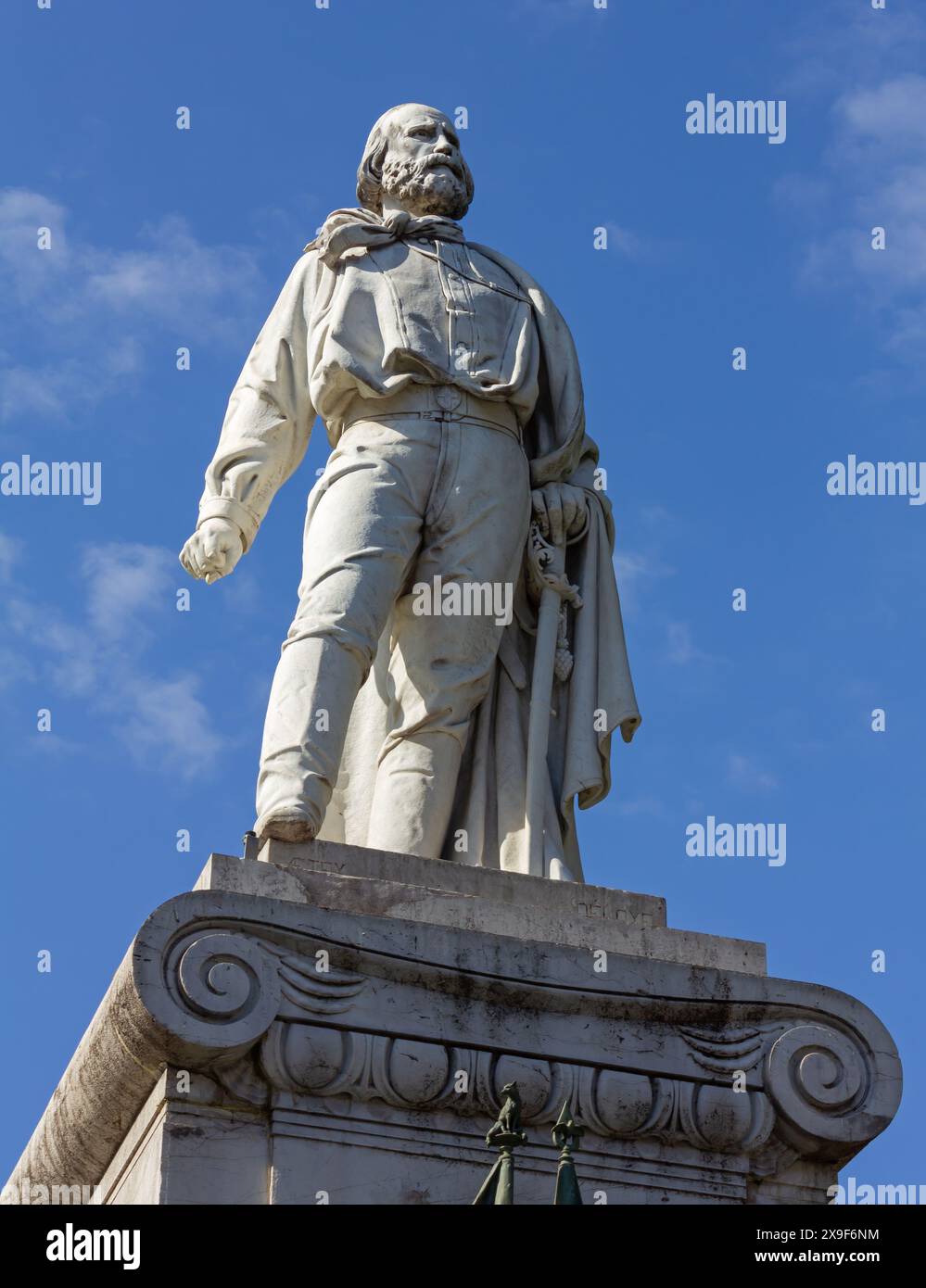 Statue of Italian hero Giuseppe Garibaldi, made in the late 18th ...