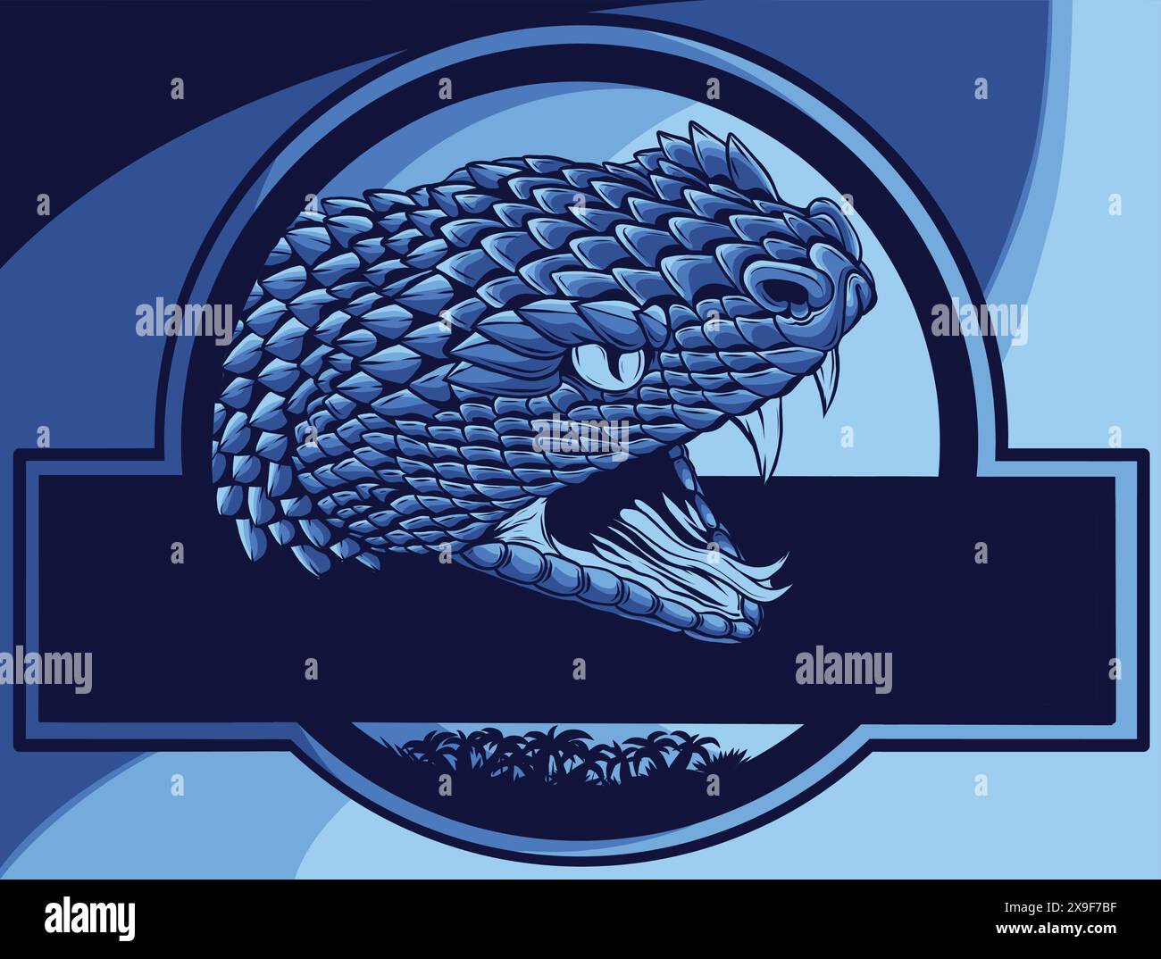 vector illustration of viper snake head logo Stock Vector Image & Art ...