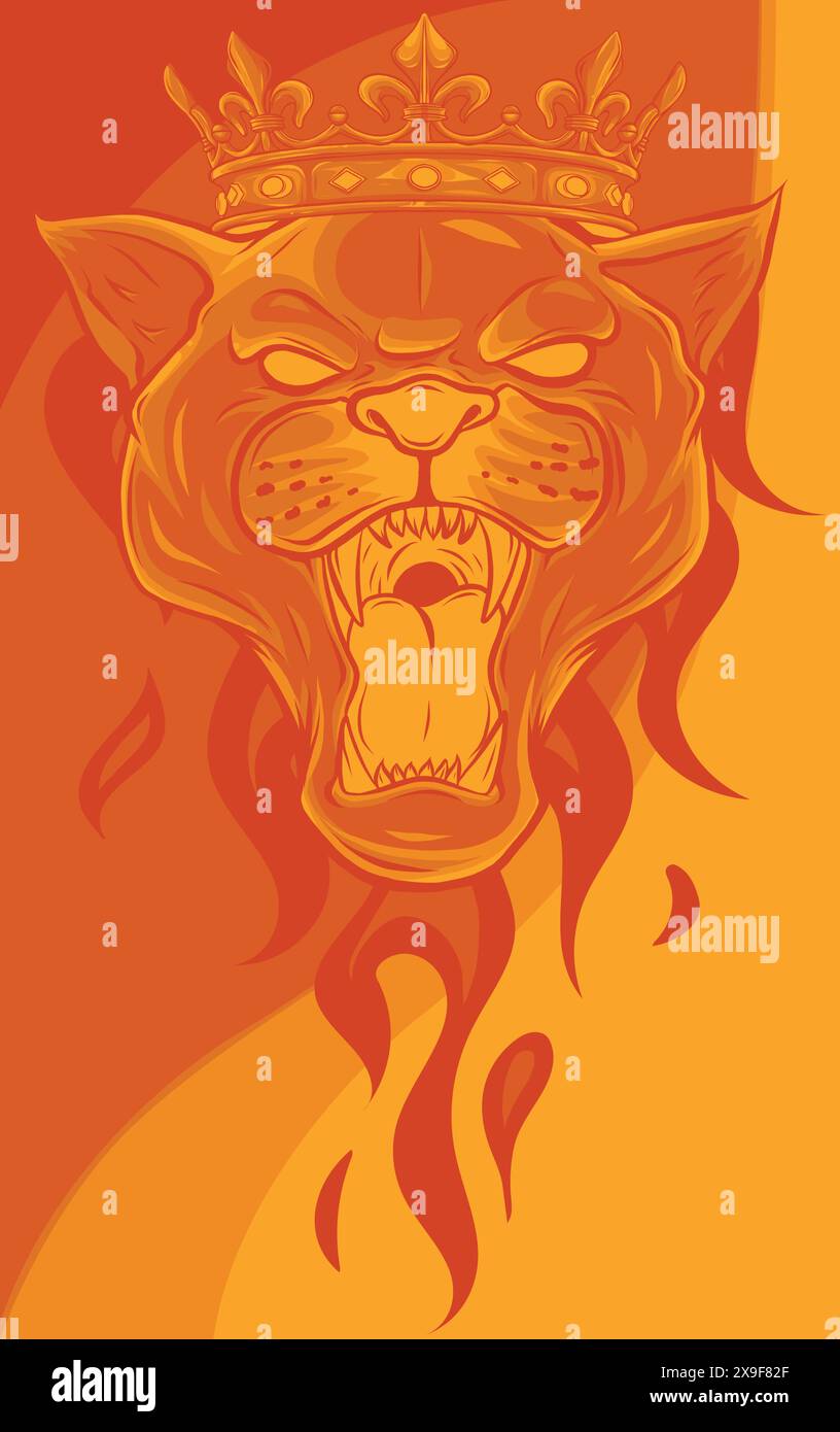 Vector Graphics Illustration Of A King Panther Stock Vector Image Art