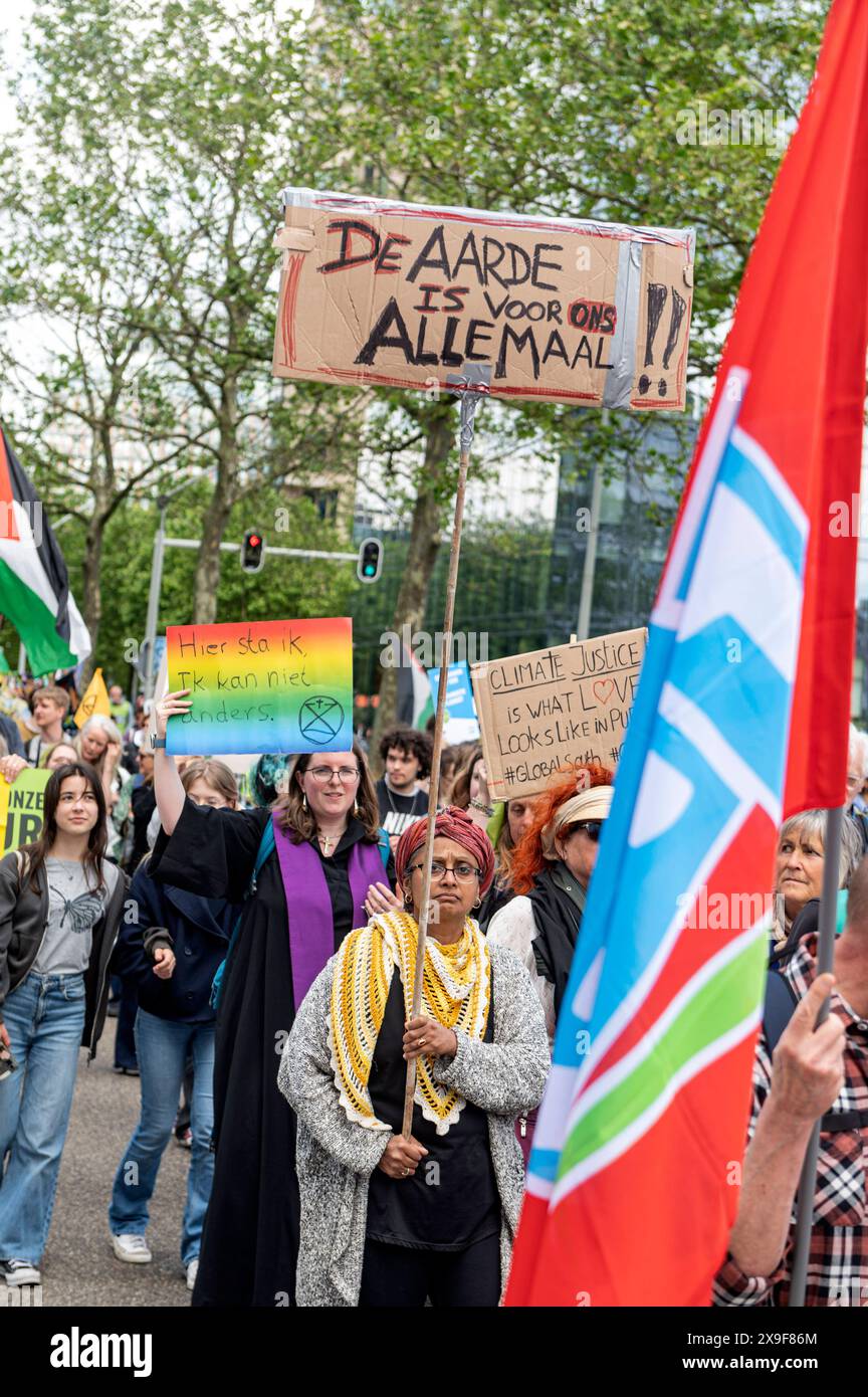 Amsterdam The Netherlands May 31st 2024 Klimaatmars. Climate March. In ...