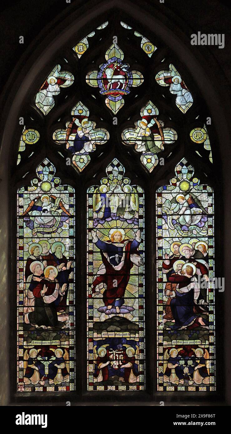 A stained glass window depicting the Ascension of Jesus, St Peter's ...