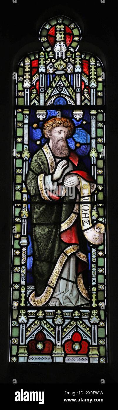 A stained glass window by Lavers & Westlake depicting Boaz from the ...