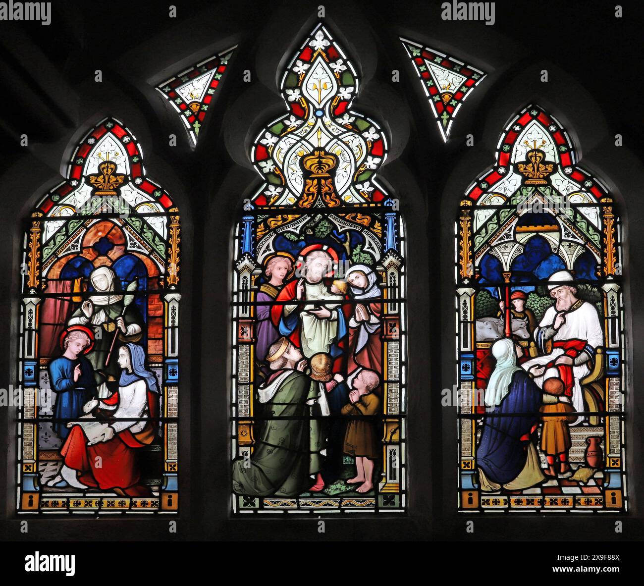 A stained glass window by Lavers, Barraud & Westlake depicting Jesus ...