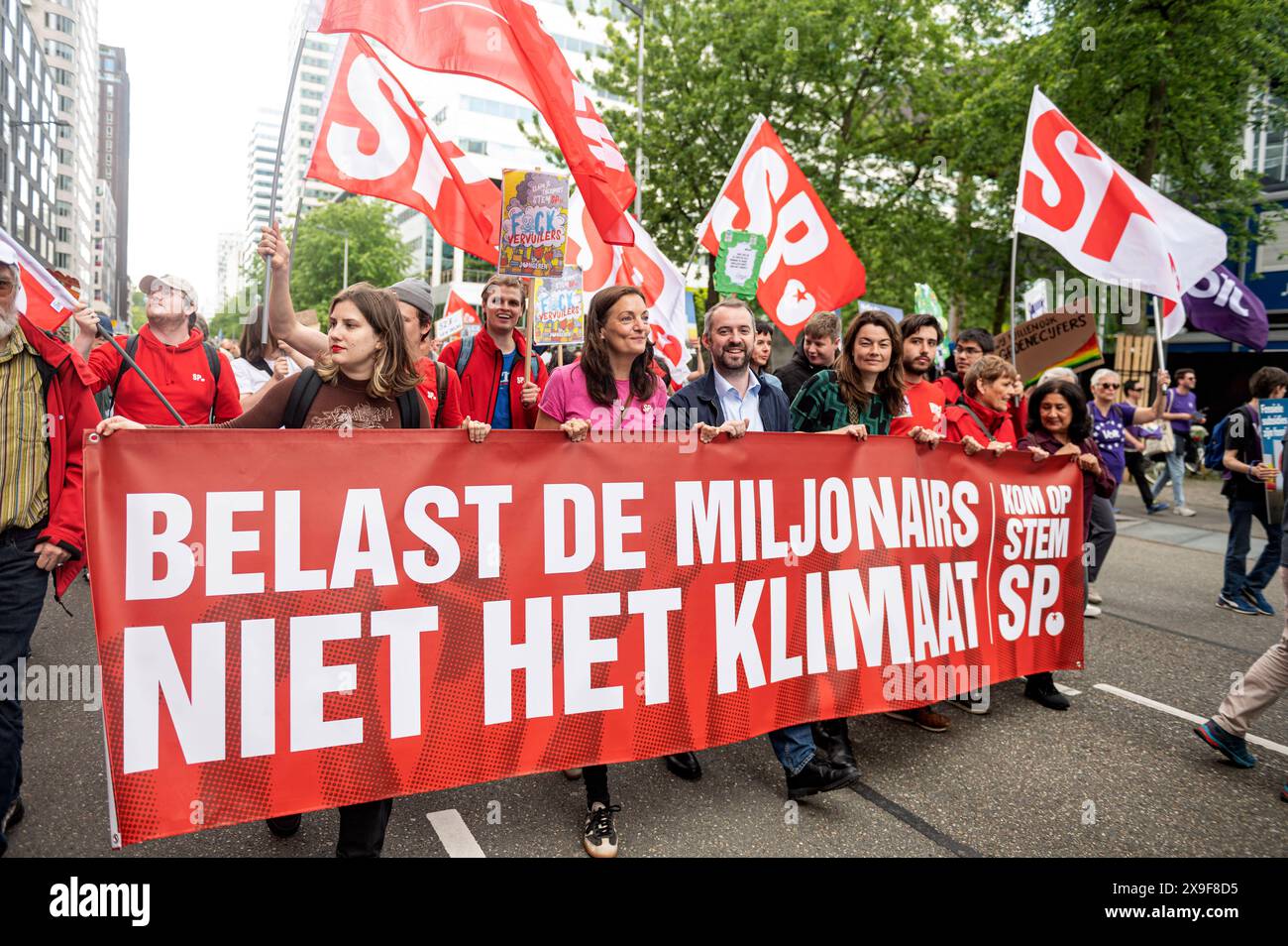 Amsterdam The Netherlands May 31st 2024 Klimaatmars. Climate March. In ...