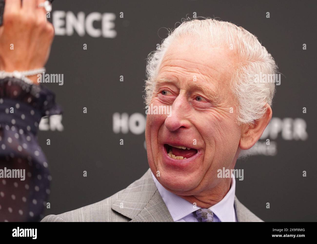 King Charles III presents the trophy for the Holland Cooper Coronation ...