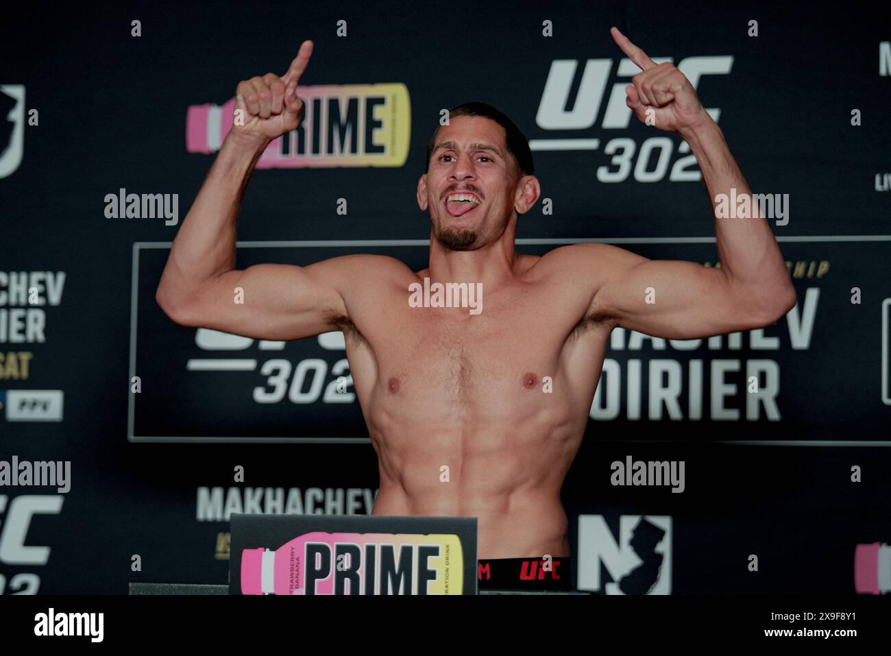 NEWARK, NJ - MAY 31: Niko Price poses on the scale during the UFC 302 ...