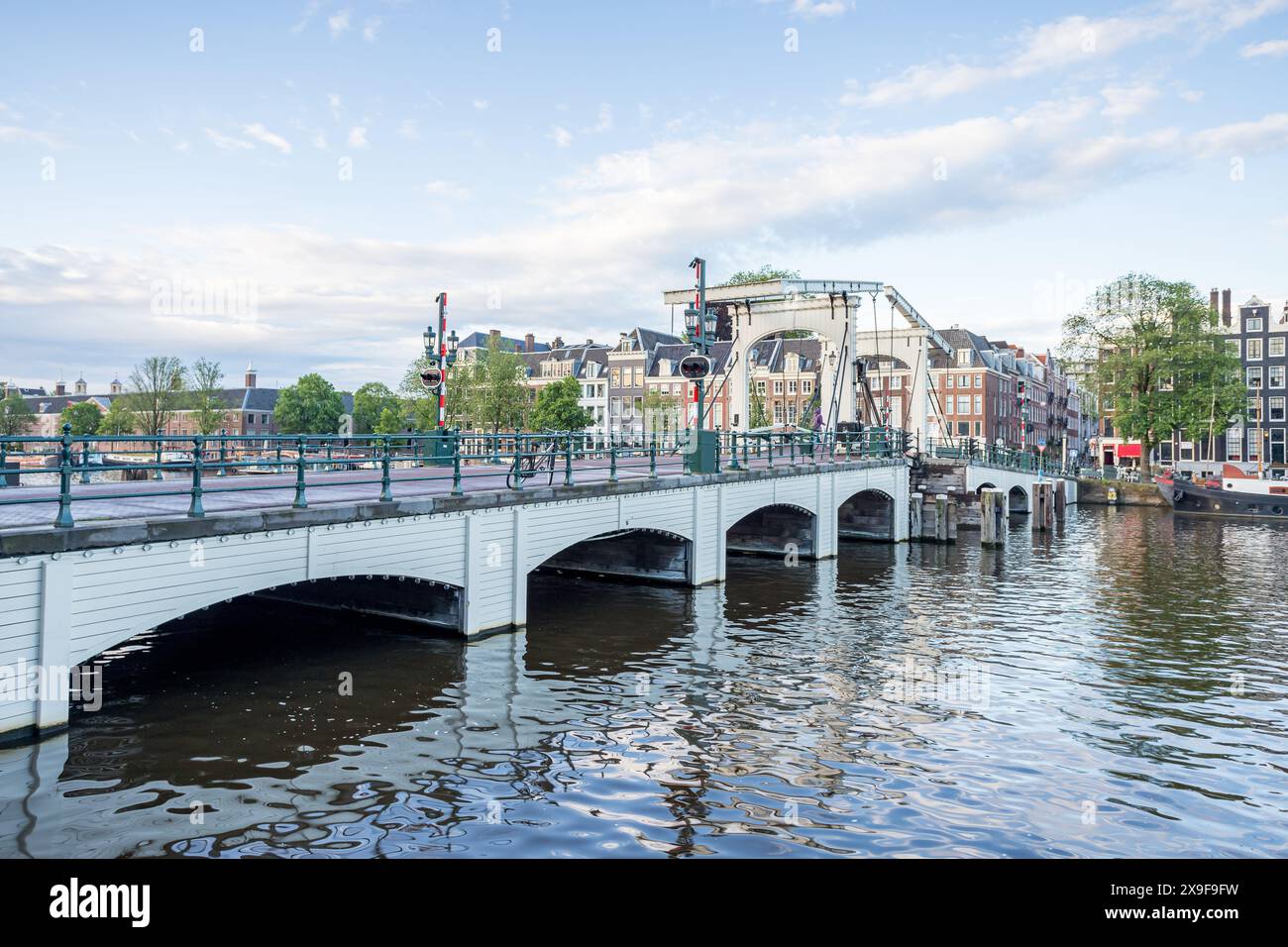 Magere Bridge known as Skinny Bridge spanning the Amstel River in ...