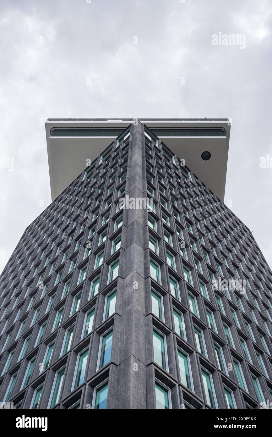 Admiring the modern A'Dam Lookout tower as it dominates the Amsterdam ...