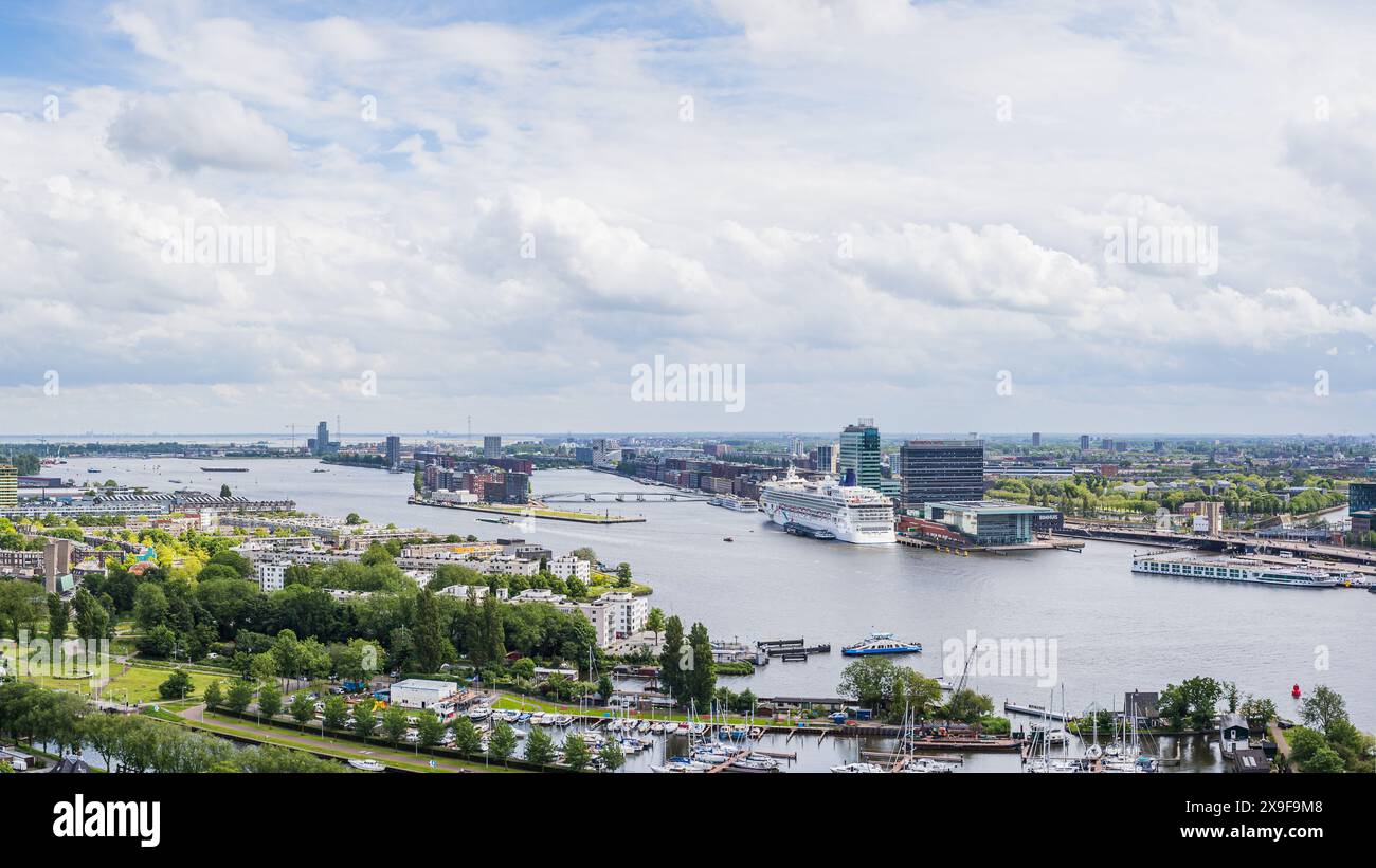 Views South Easterly from the A'Dam Tower in Amsterdam, the Netherlands ...