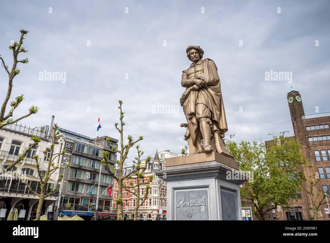 The Rembrandt Monument pictured in the heart of Rembrandt Square in ...