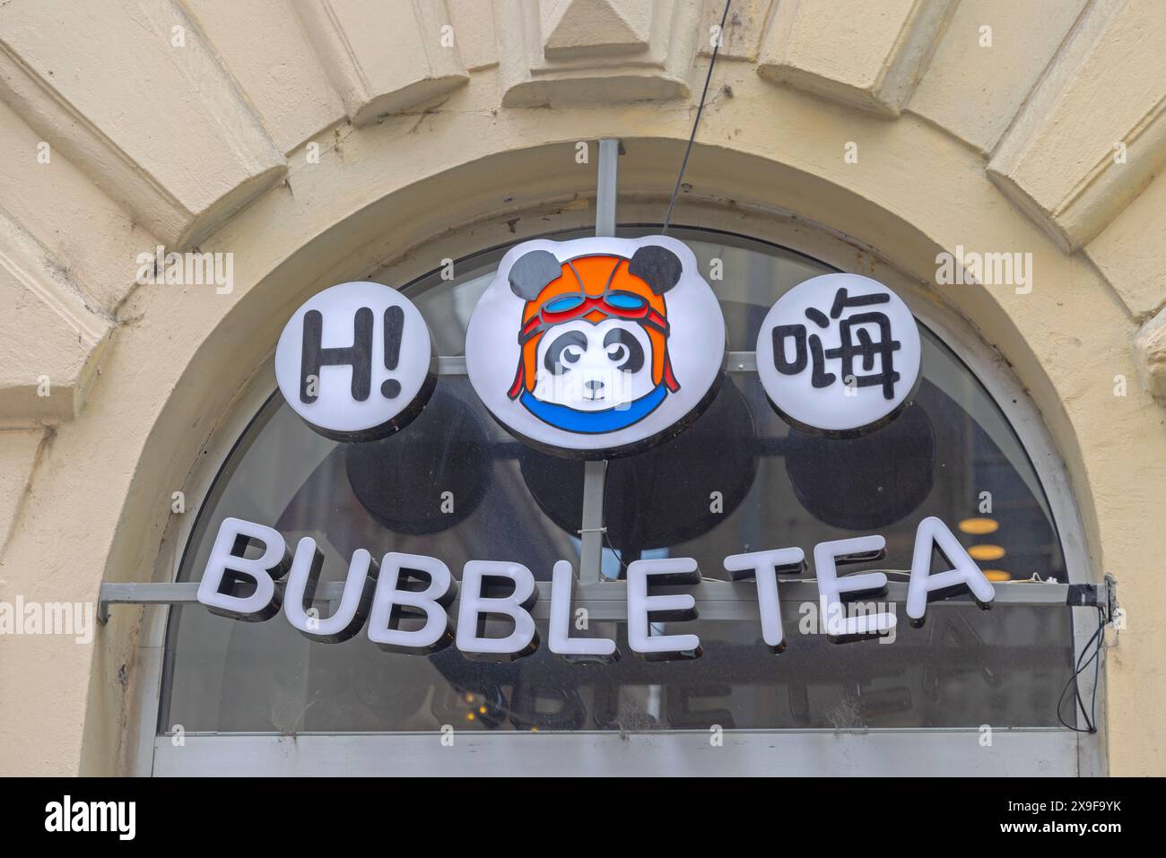 Belgrade, Serbia - May 04, 2024: Modern Hi Bubble Tea Boba Shop at Cika Ljubina Street in ...