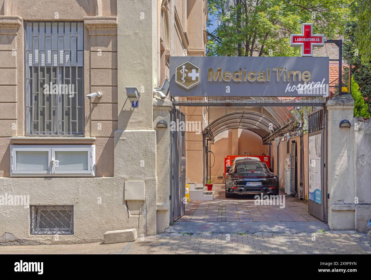 Belgrade, Serbia - May 11, 2024: Entrance to Medical Time Private ...