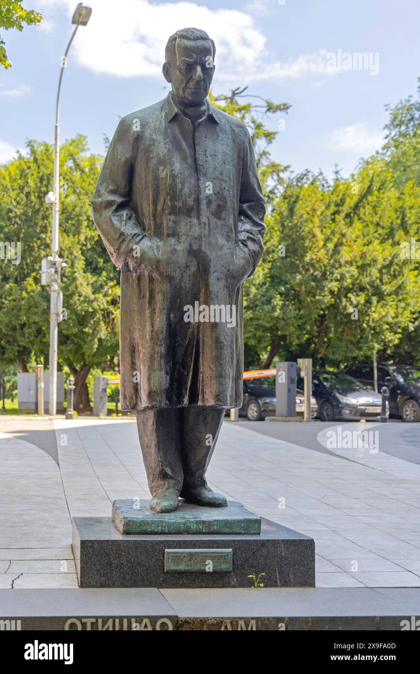 Belgrade, Serbia - May 11, 2024: Bronze Statue of Ivo Andric Famous ...