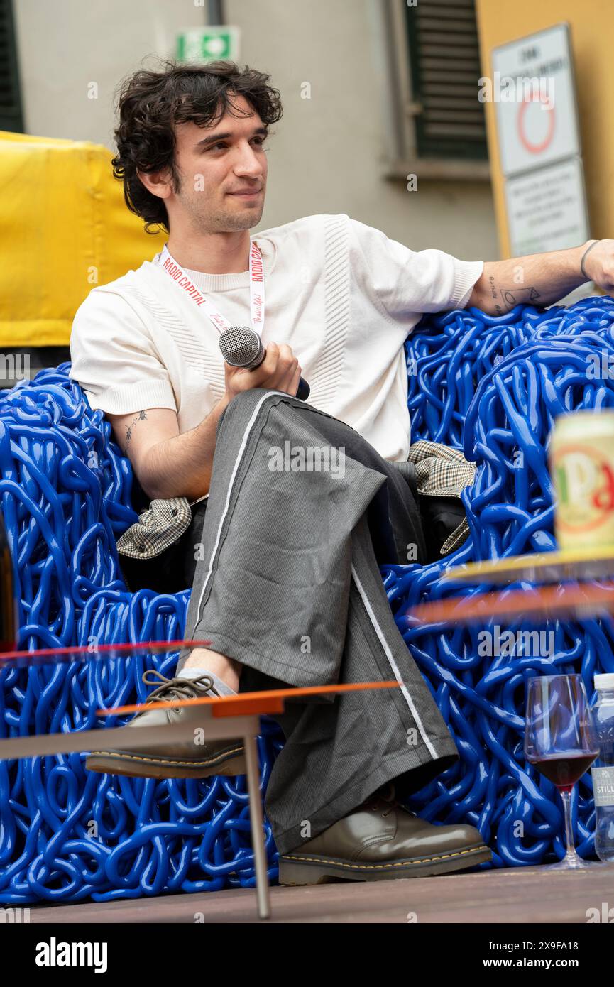 The Italian singer Mario Lorenzo Francese, member of the musical band ...