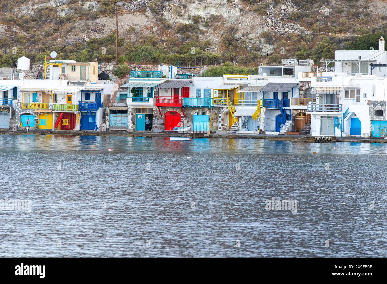 Klima village at Milos island,Greece Stock Photo - Alamy