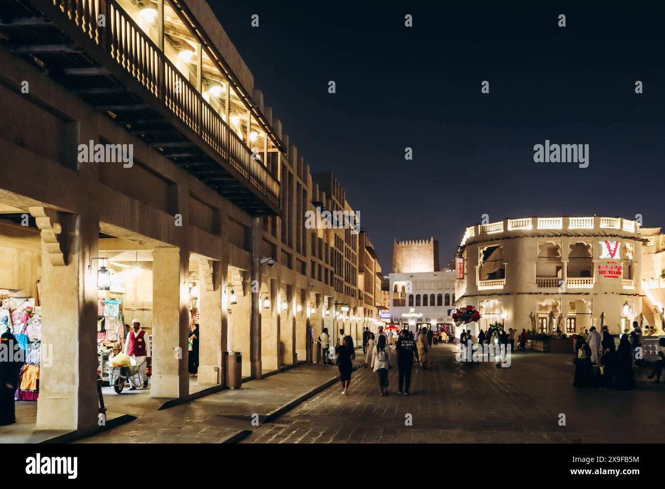 Doha, Qatar - 1 May 2024: Souq Waqif in the heart of Doha in the ...