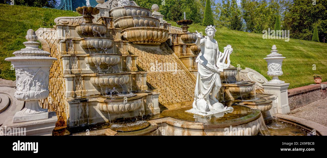 Panorama gardens Paleis Het Loo Dutch royal family museum. Tourist ...