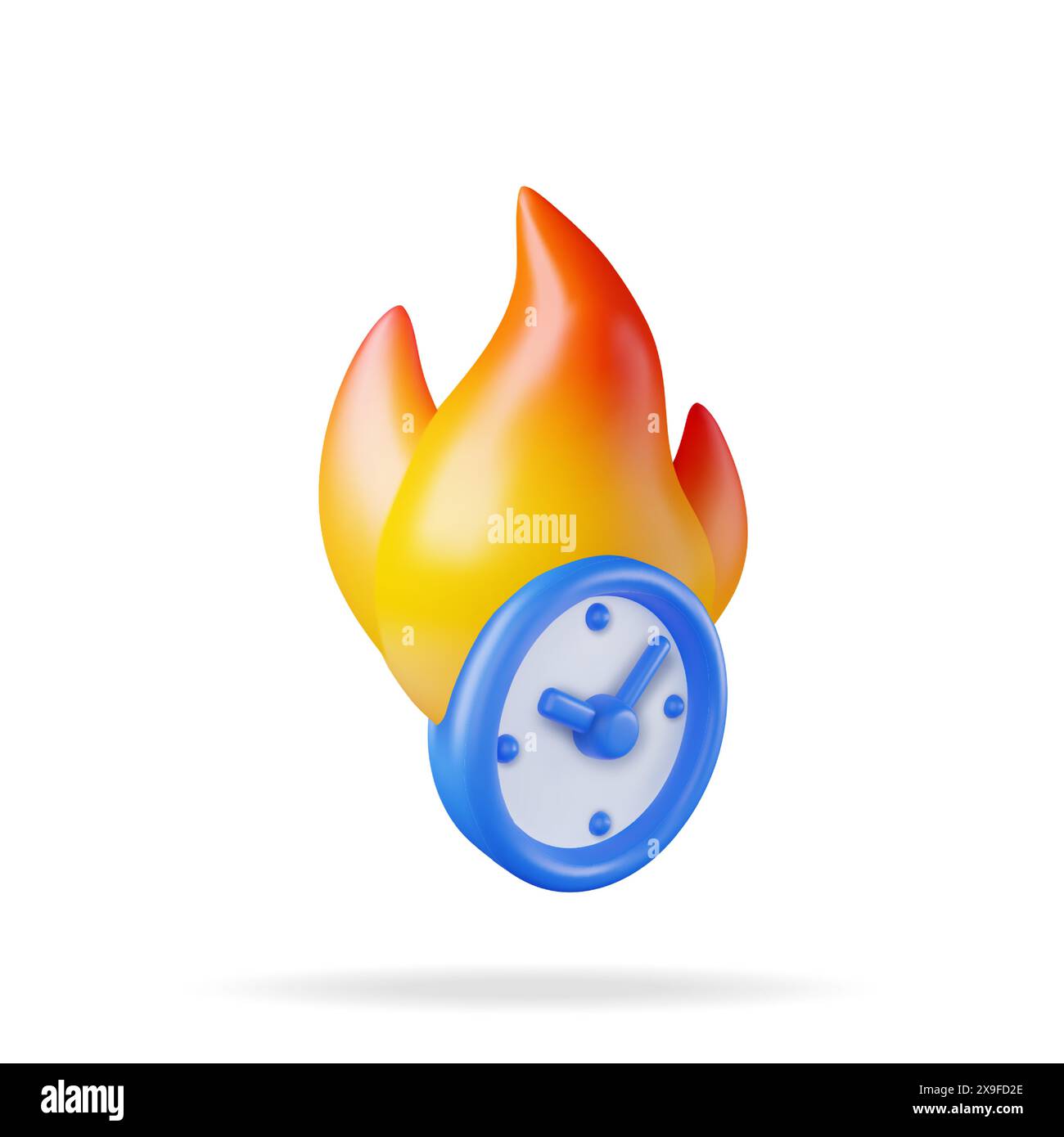 Time clock on fire Cut Out Stock Images & Pictures - Alamy