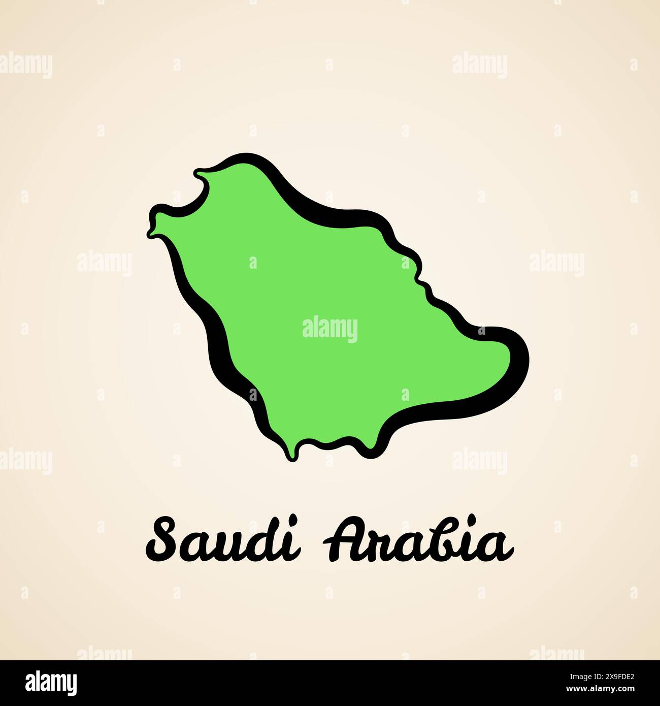 Stylized map saudi arabia Stock Vector Images - Alamy
