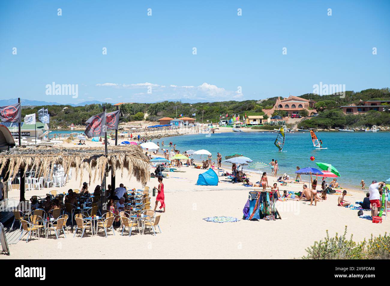 Beach bar, Porto Pollo, Sardinia, Italy Stock Photo - Alamy
