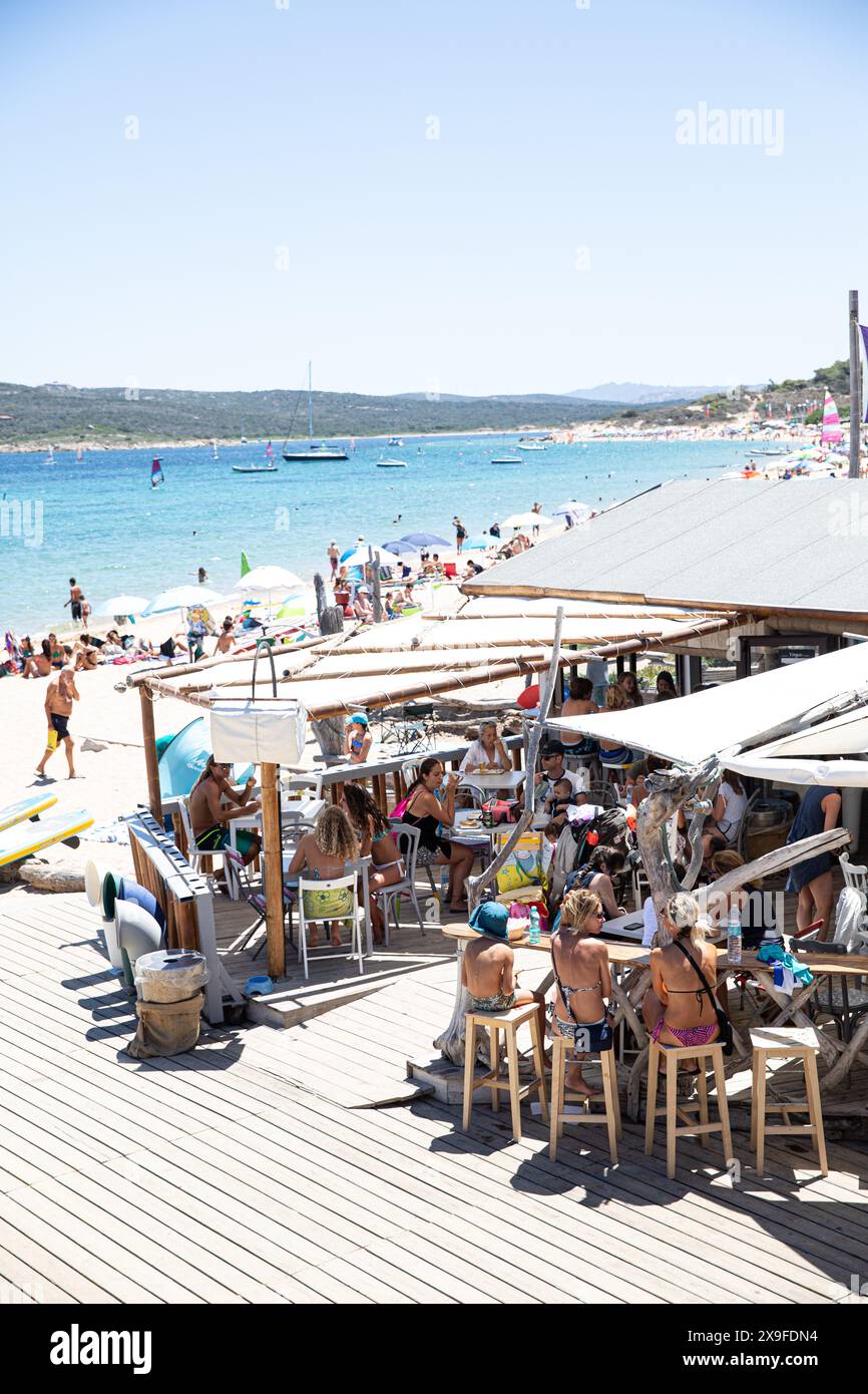 Beach bar, Porto Pollo, Sardinia, Italy Stock Photo - Alamy