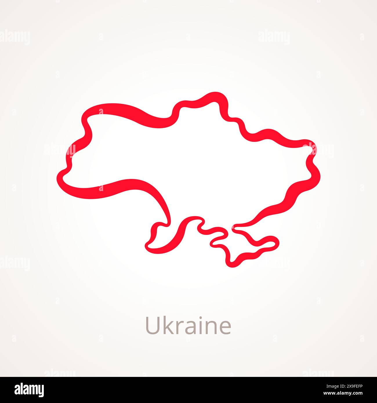 Map ukraine in red Stock Vector Images - Alamy