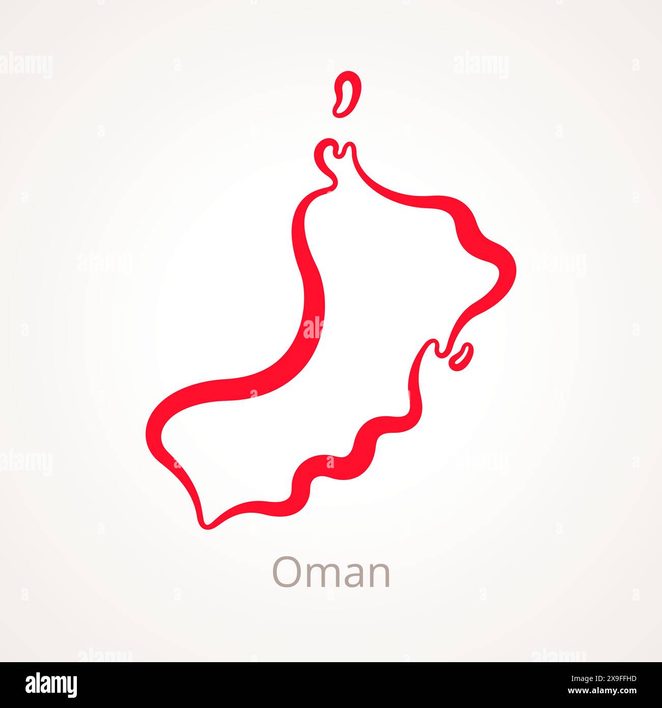 Outline map oman hi-res stock photography and images - Alamy