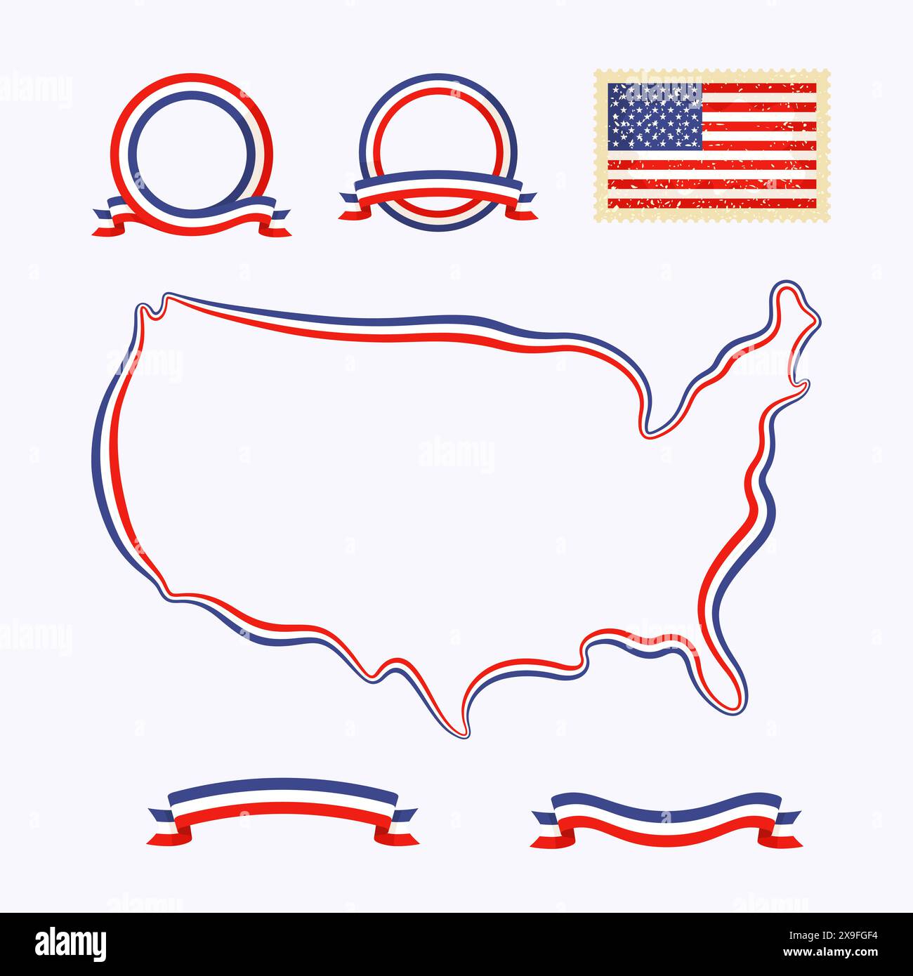 Us vintage map Cut Out Stock Images & Pictures - Alamy
