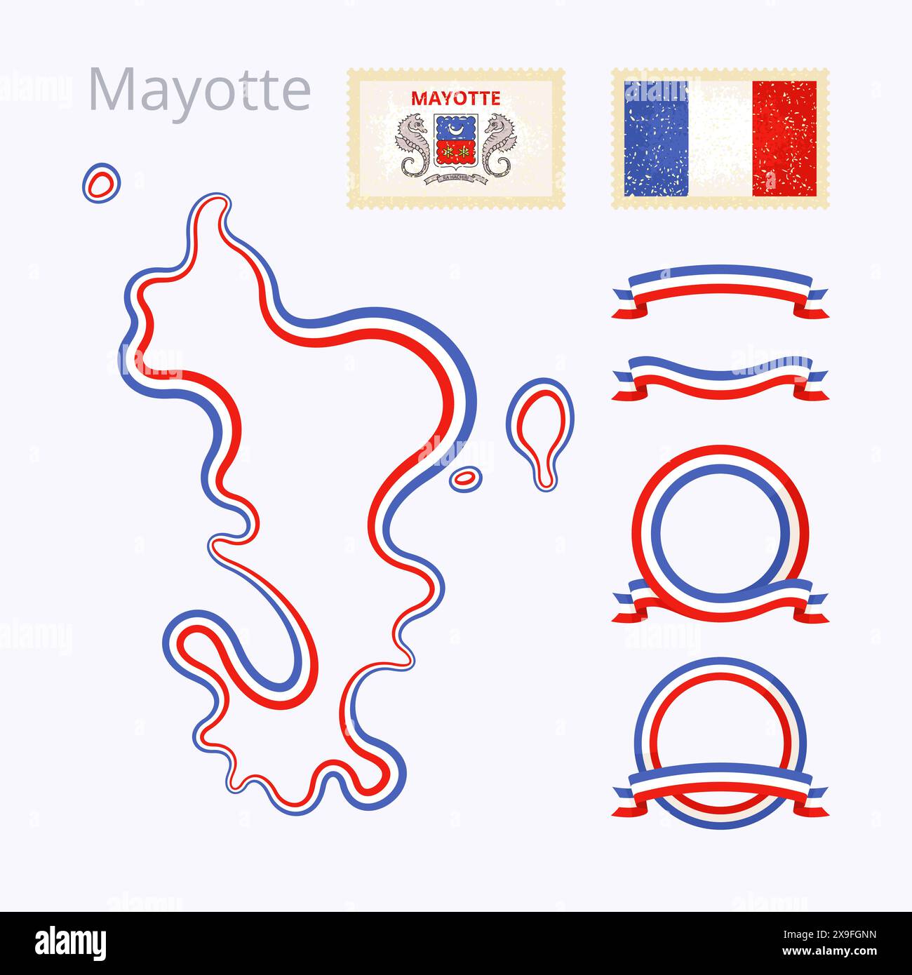 Vector map of mayotte Stock Vector Images - Alamy