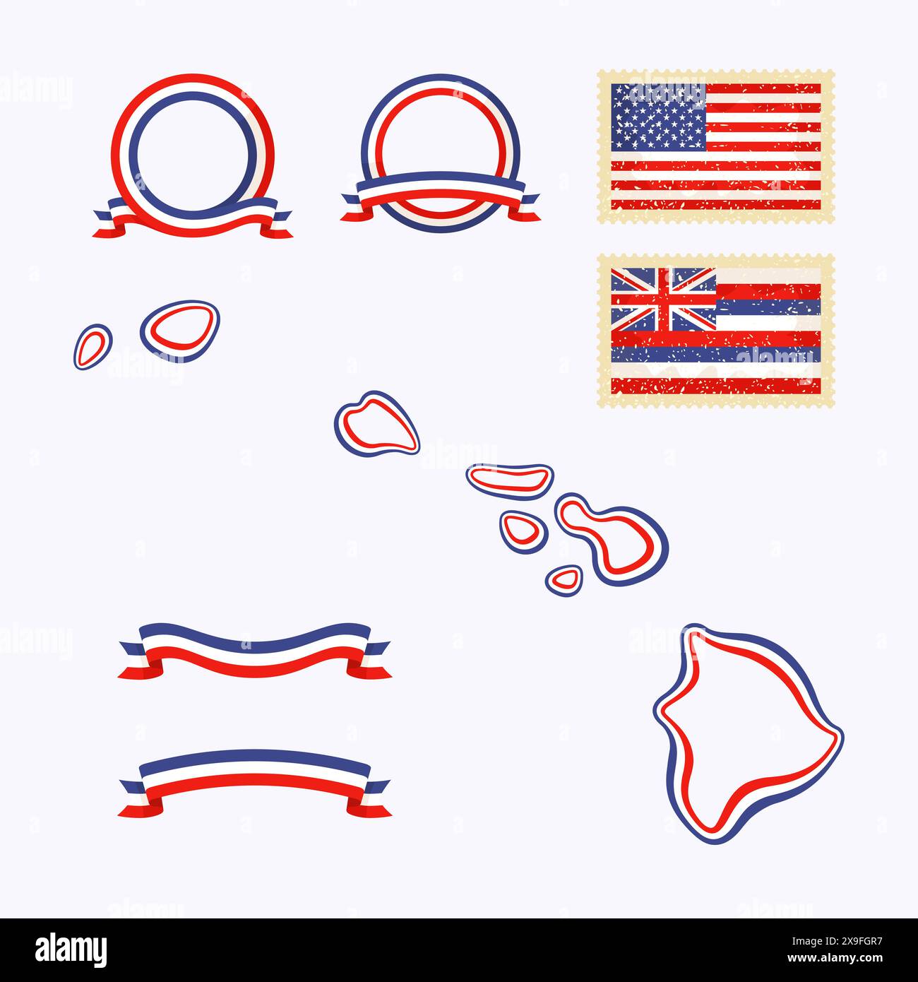 Map hawaii island in Cut Out Stock Images & Pictures - Alamy