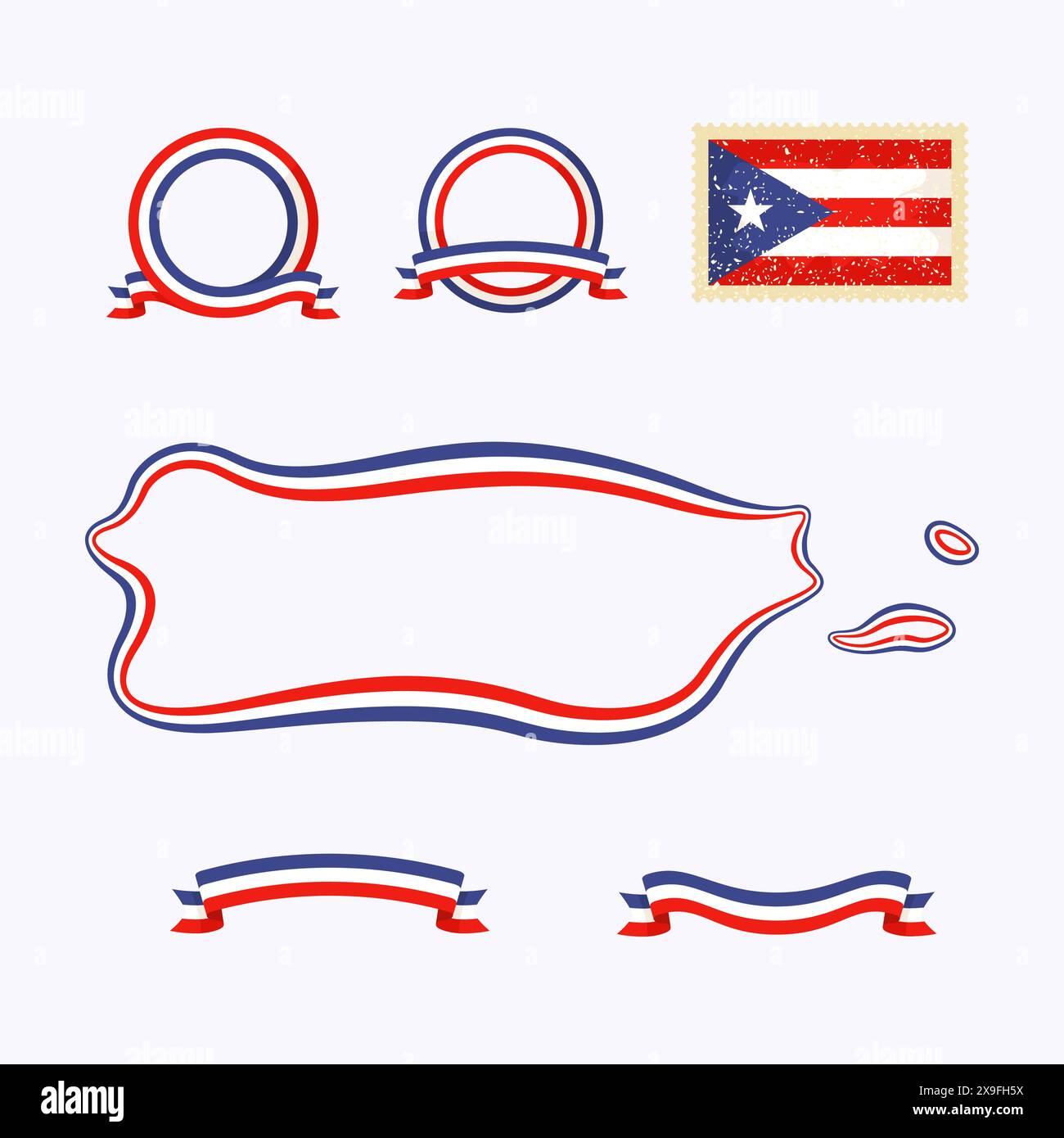 Puerto rico island map hi-res stock photography and images - Alamy