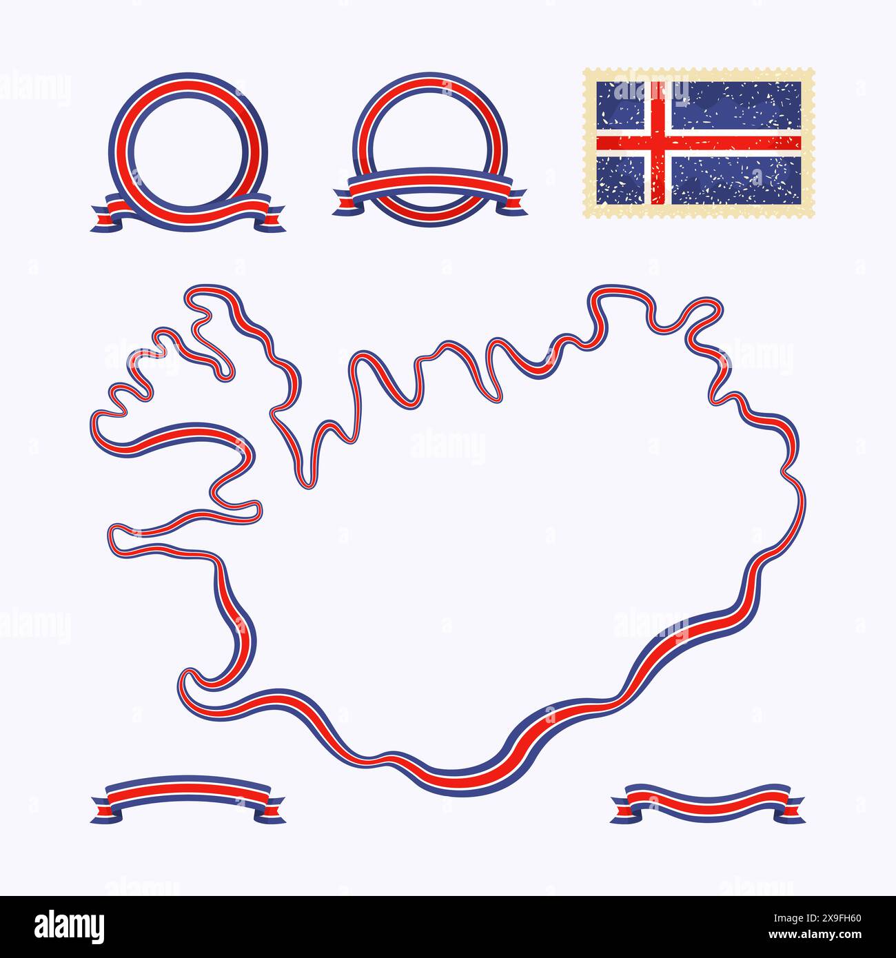 Map of iceland Stock Vector Images - Alamy