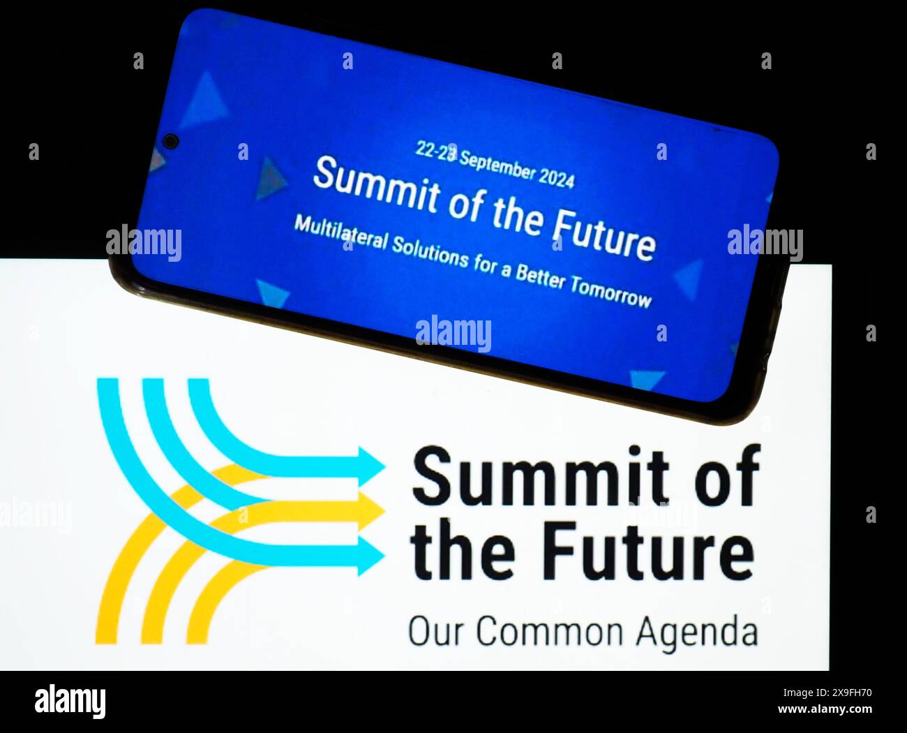 In this photo illustration, the Summit of the Future (September 2024 ...