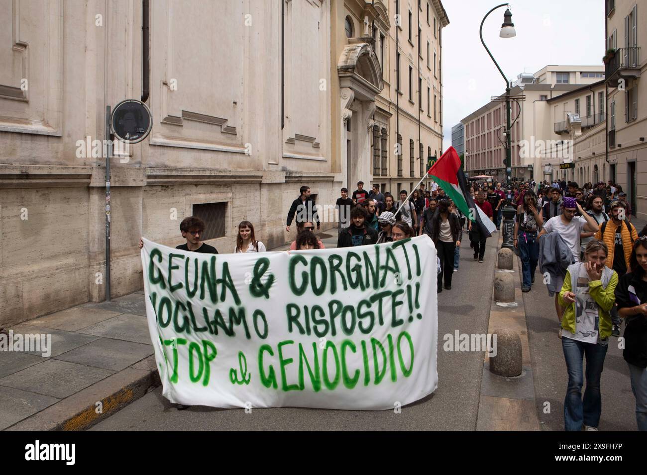 Torino, Italia. 31st May, 2024. Manifestazione degli studenti per ...