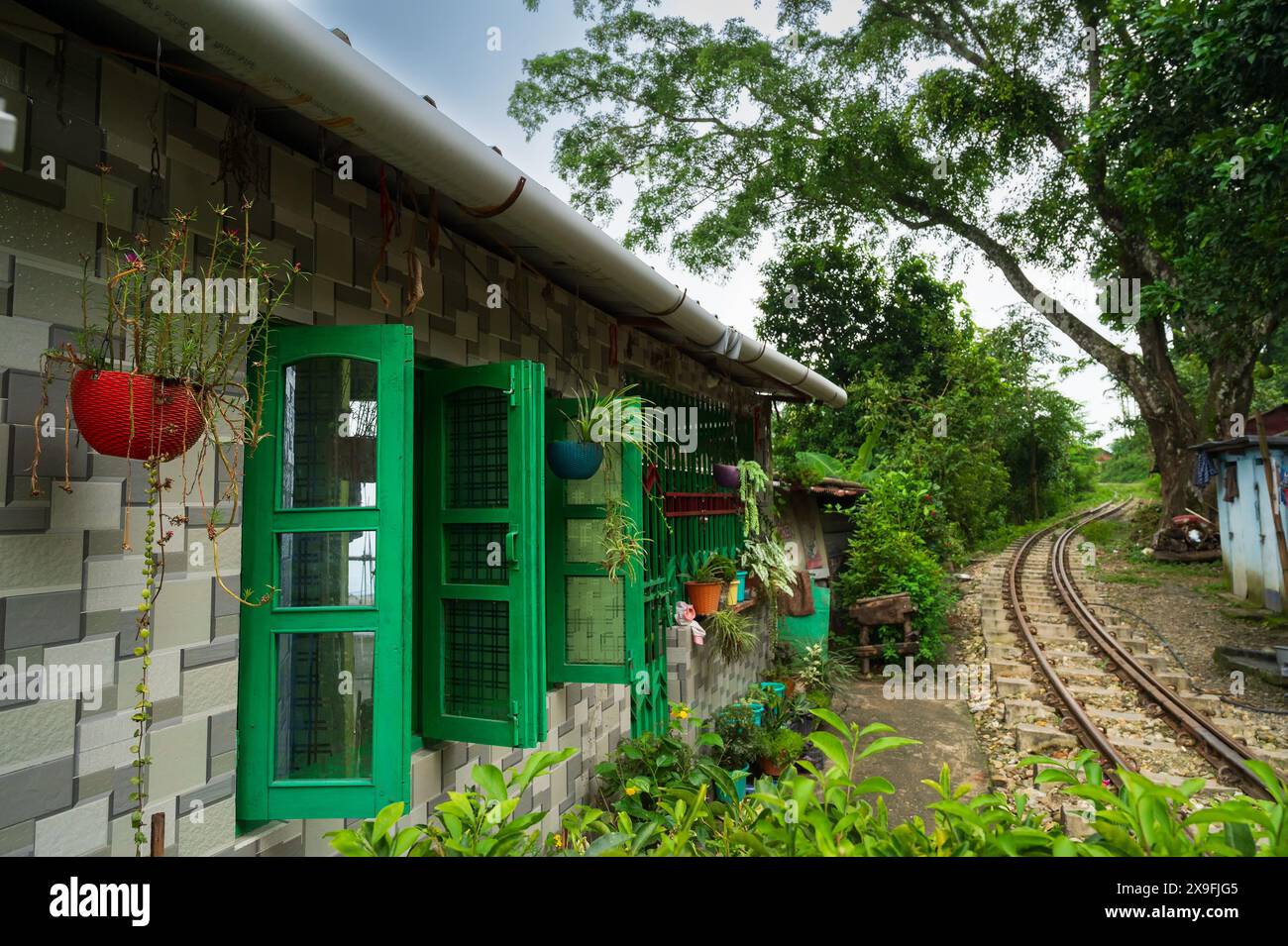 Darjeeling,West Bengal,India - 10th August 2023 : Scenic roadside home ...