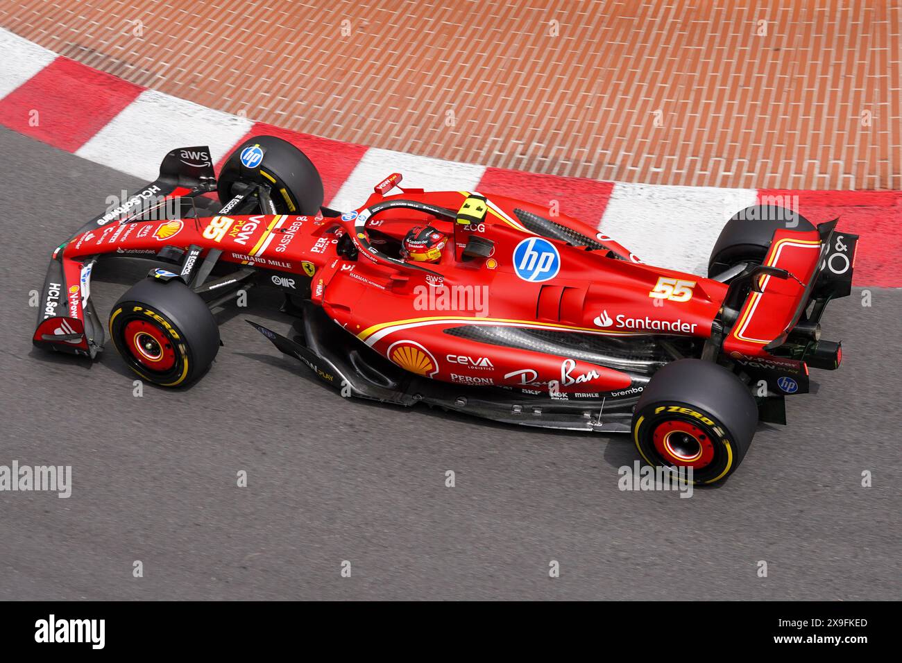 Montecarlo, Monaco. 24 May, 2024. Carlos Sainz Jr. of Spain driving the ...