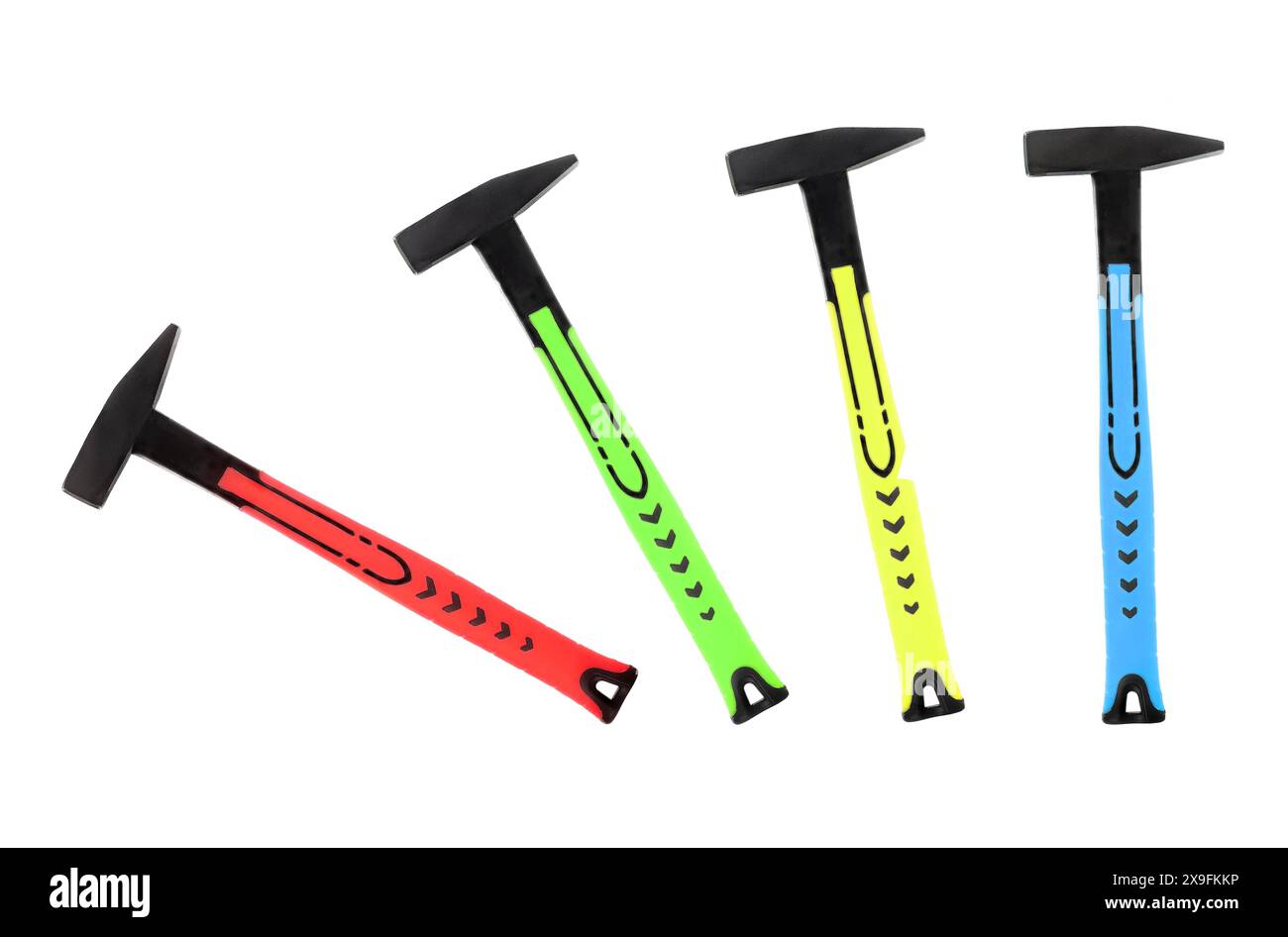 color hammer isolated on a white background Stock Photo - Alamy