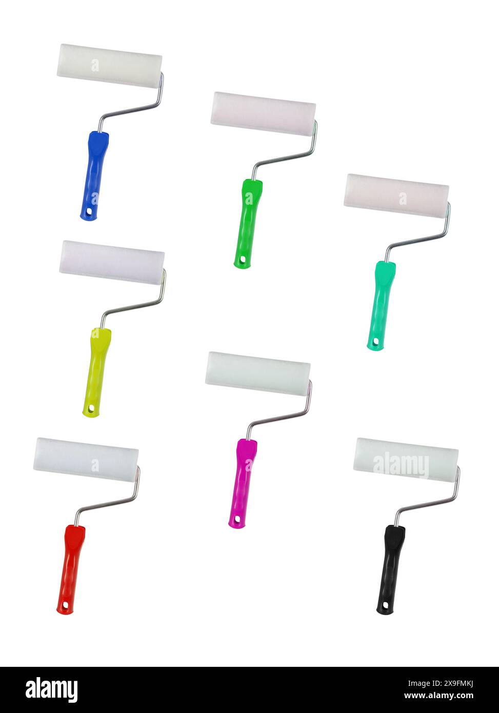 Paint rollers pattern Cut Out Stock Images & Pictures - Alamy